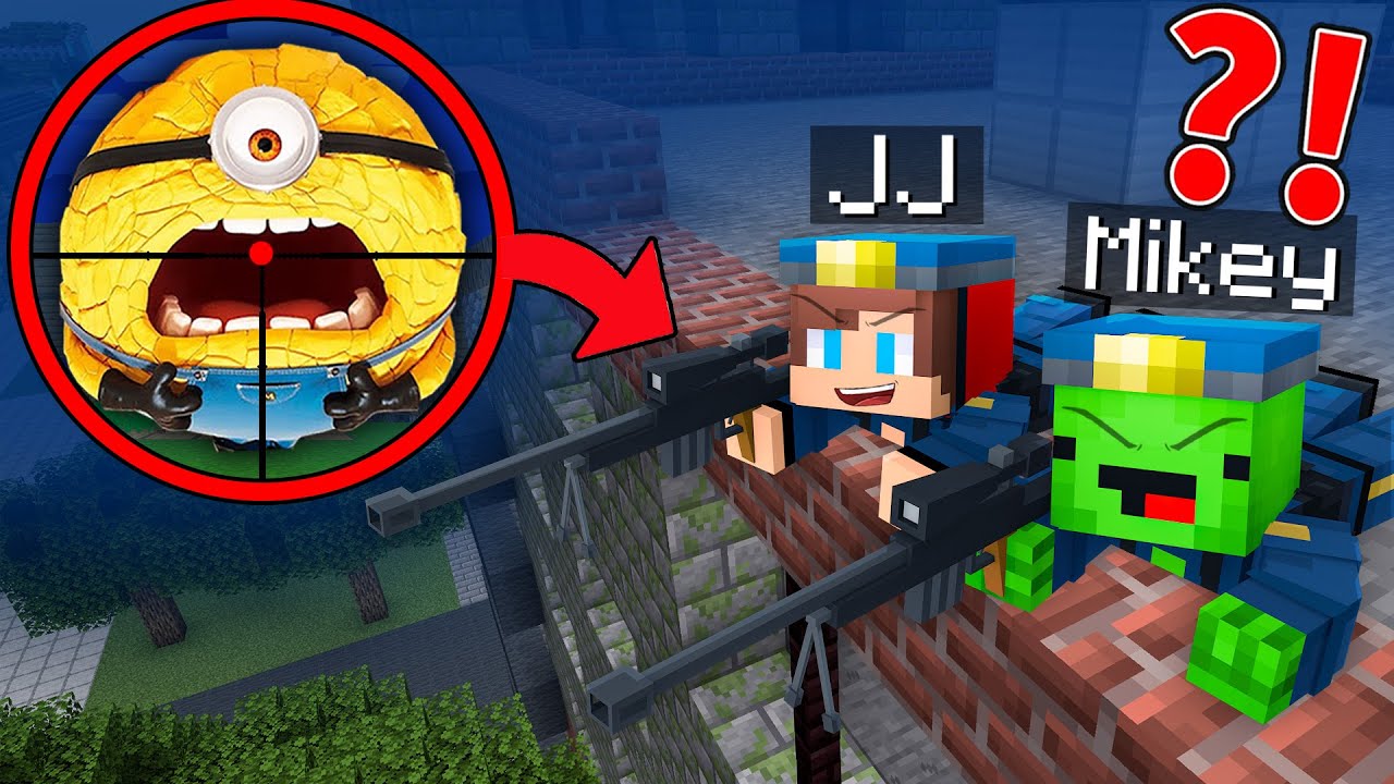 JJ and Mikey Became FBI SNIPERS to HUNT MINION in Minecraft ! - Maizen - YouTube