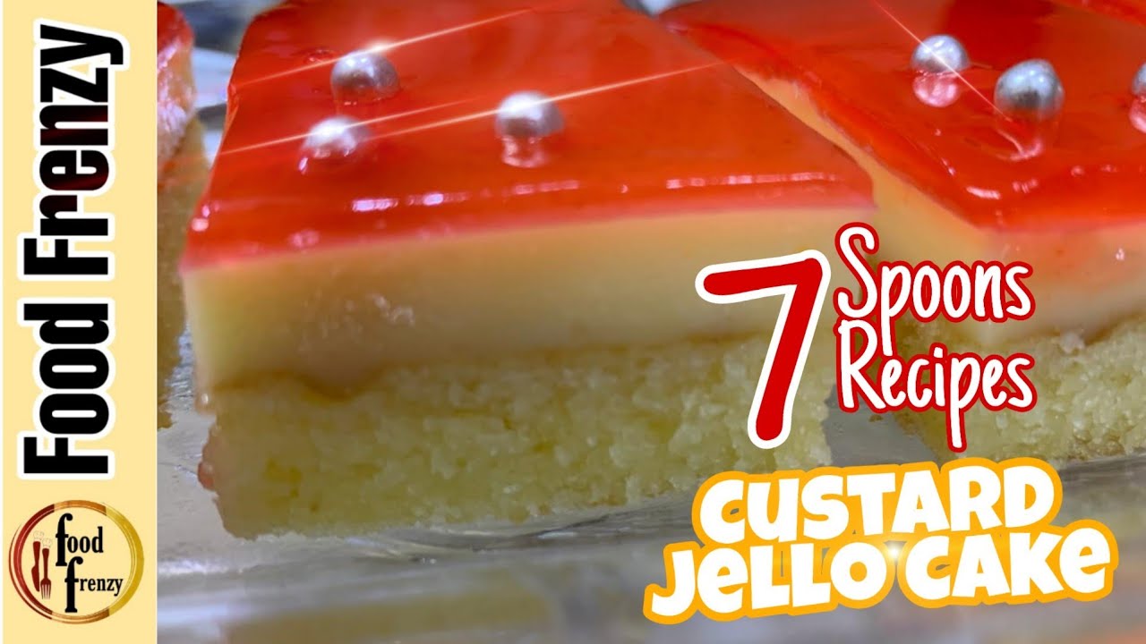 Custard Jello Cake Easy Recipe - YouTube