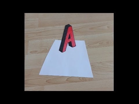 3 Boyutlu Çizim- A Harfi Nasıl Çizilir? 3D Drawing-Letter A