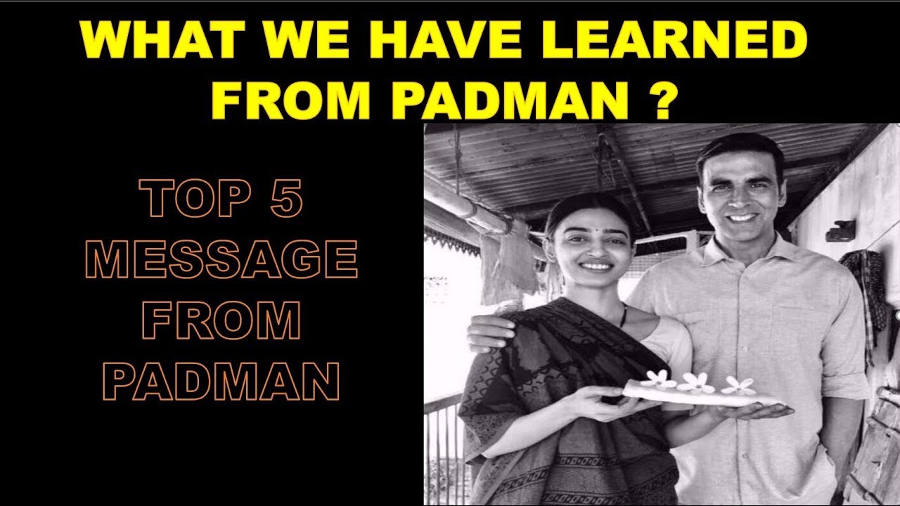 TOP 5 MESSAGE IN PADMAN | A MOTIVATIONAL STORY || WATCH LIVE || - YouTube