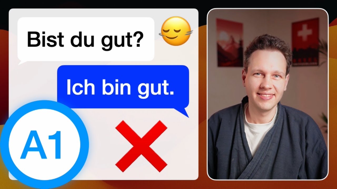 🇩🇪 German A1 Most Common MISTAKE: "Bist du gut?" "Ich bin gut" - YouTube