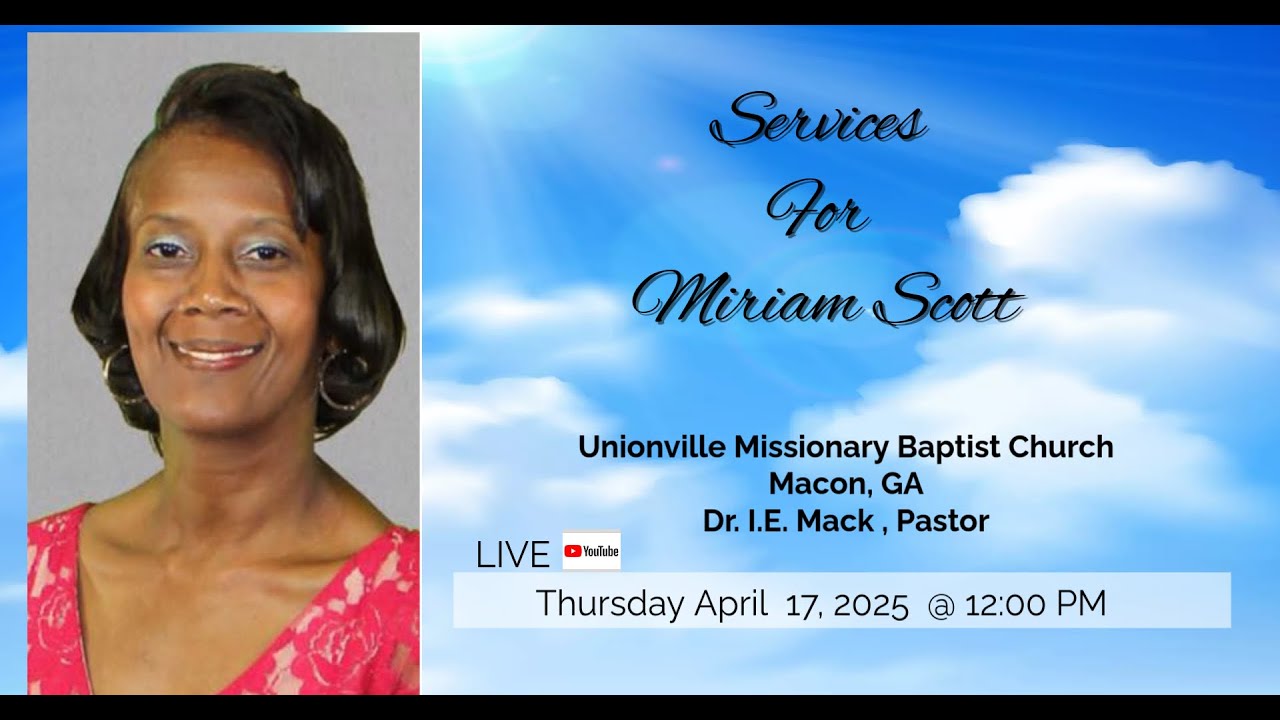 Services For Miriam Scott - YouTube