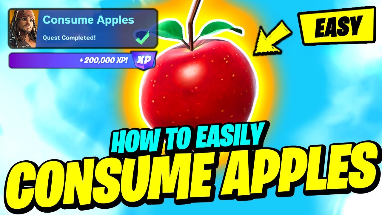 How to EASILY Consume Apples & 100% Spawn Locations - Fortnite X ...