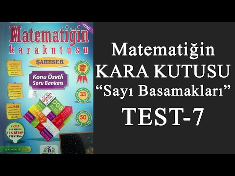 Matematiğin Kara Kutusu Sayı Basamakları - TEST 7