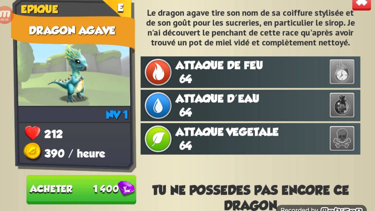 comment avoir le dragon agave - YouTube