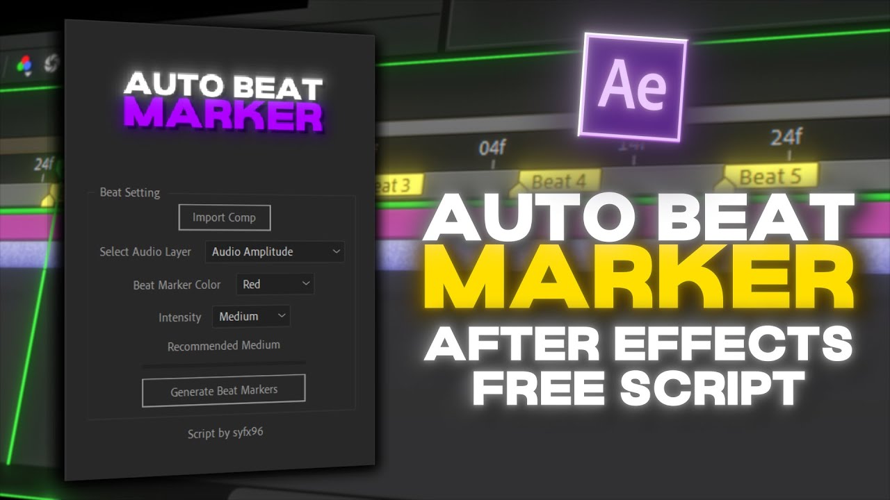 Mark Audio Beats Automatically in After Effects | Free Script to Mark ...