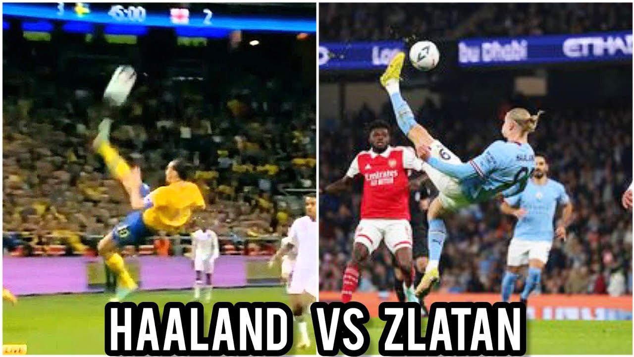 Haaland Bycycle Kick Fail vs Arsenal like Zlatan's Bycycle Kick iconic ...