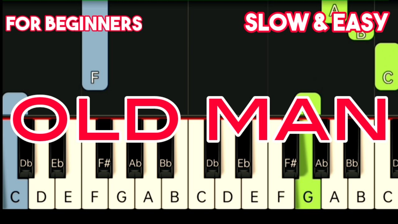 NEIL YOUNG - OLD MAN | SLOW & EASY PIANO TUTORIAL - YouTube