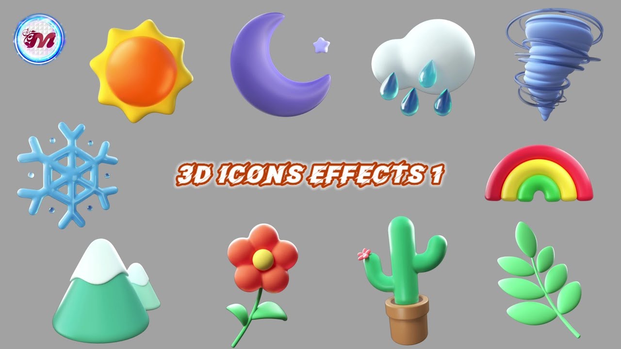 GREEN SCREEN 3D ICONS EFFECTS 1 - YouTube