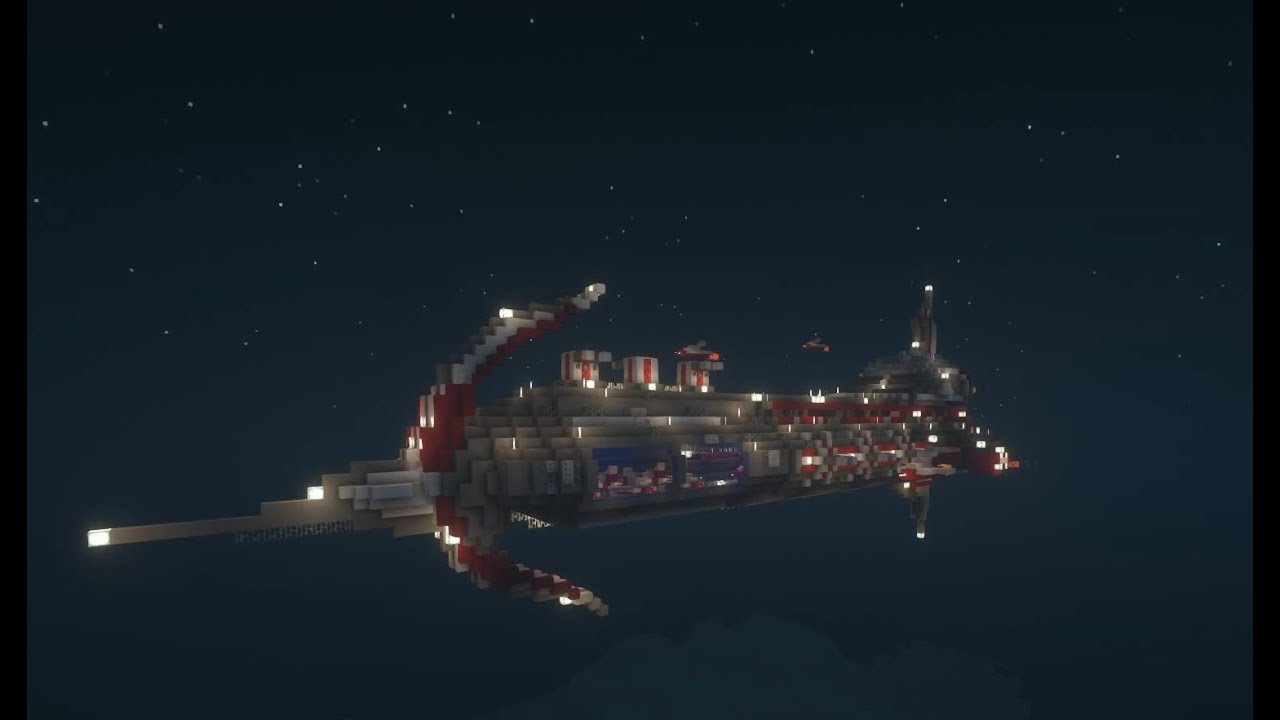 Minecraft Build: Spaceship Carrier Timelapse - YouTube