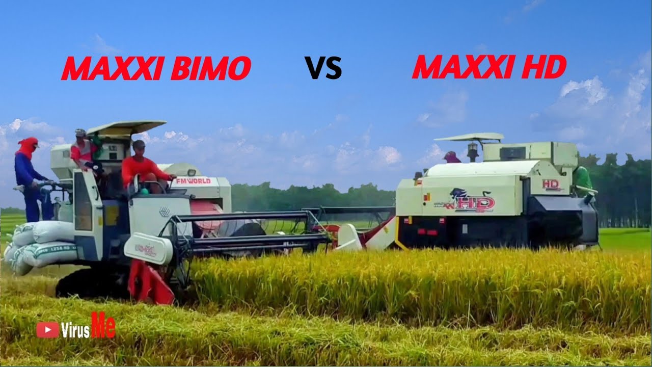 KOMBI SAWAH MAXXI BIMO DAN MAXXI HD MEMANEN DALAM SATU LAHAN BIMO VS HD ...