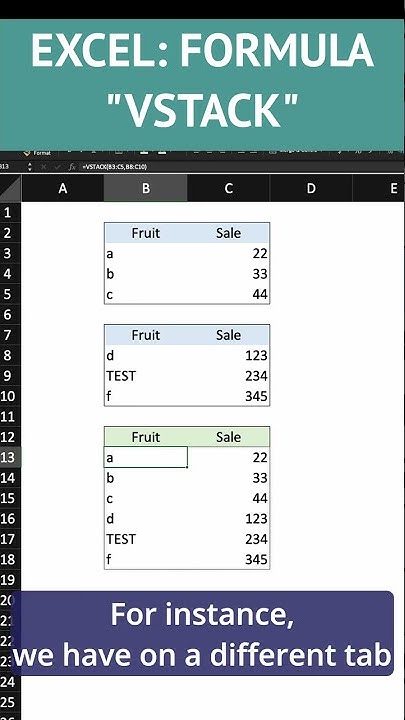 Excel VSTACK function - how to put all arrays together - YouTube