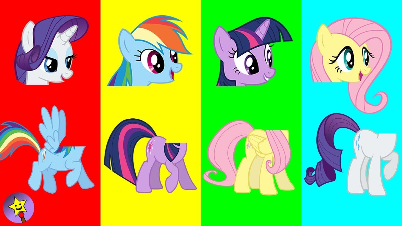 Wrong Heads My Little Pony Rainbow Dash Twilight Fluttershy Rarity ...