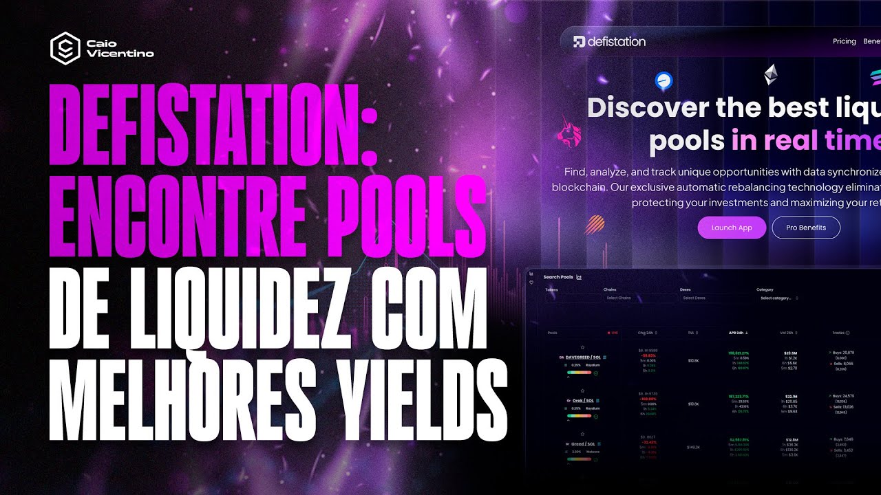 ENCONTRE AS MELHORES POOLS DE LIQUIDEZ COM DEFI STATION | CAIO VICENTINO - YouTube