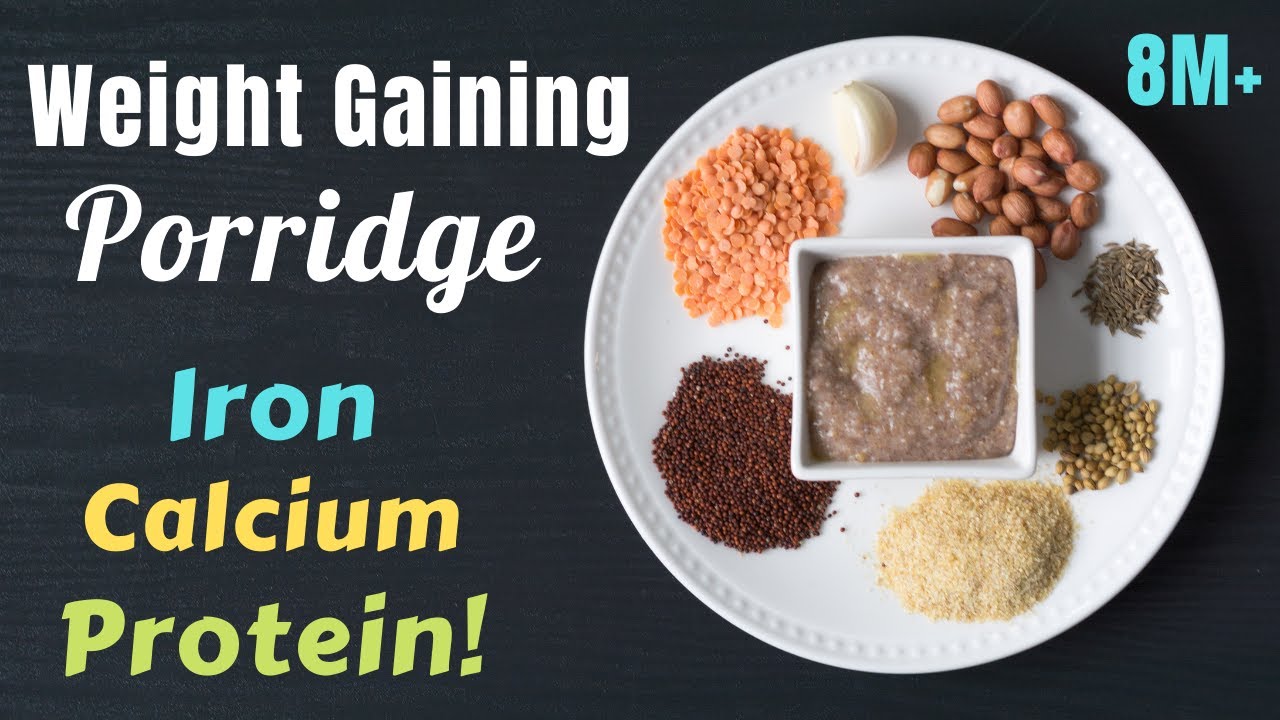 Healthy & Weight Gain Baby Porridge | Ragi Daliya Porridge for 8M ...