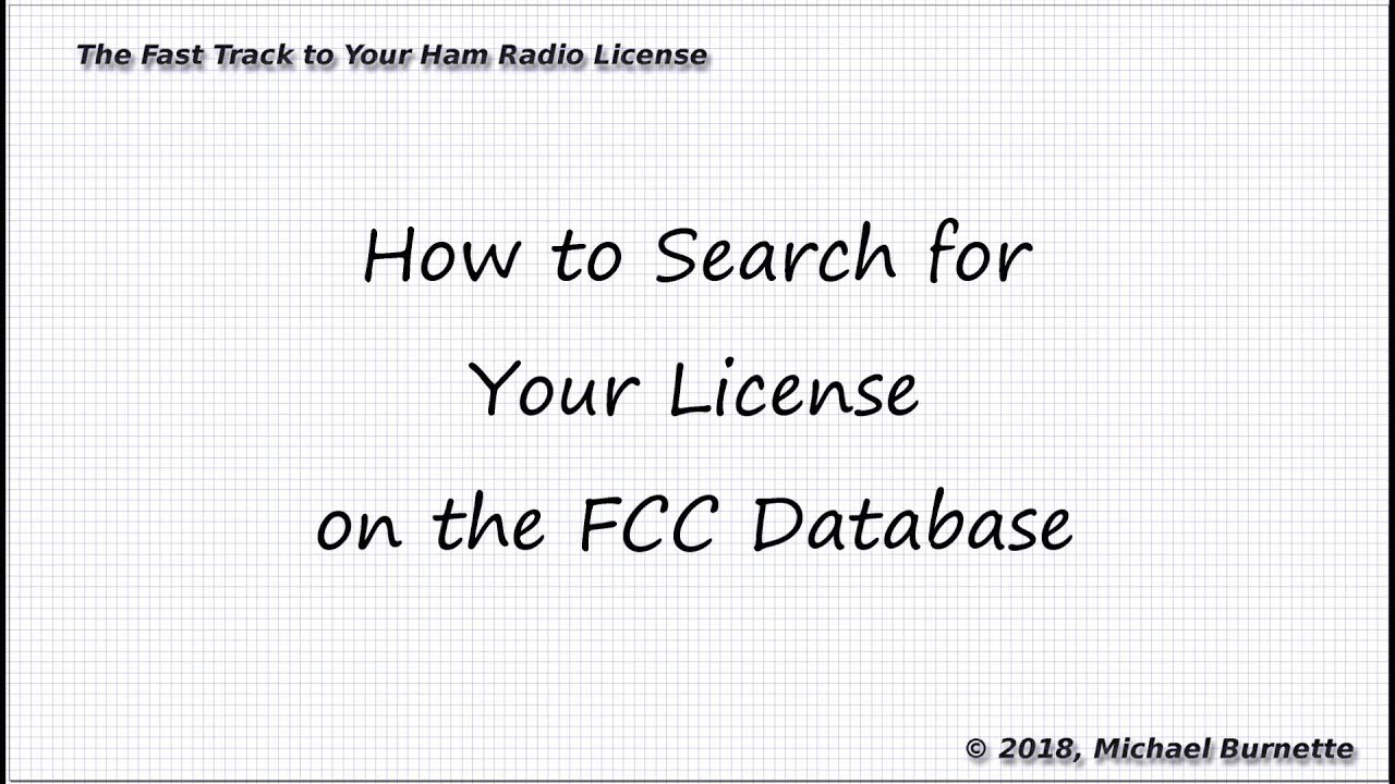 FCC ULS search - YouTube