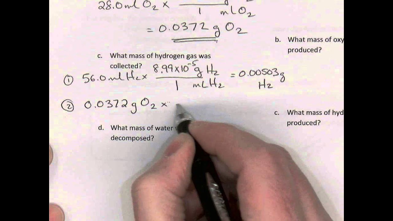 Electrolysis of Water Problems - YouTube