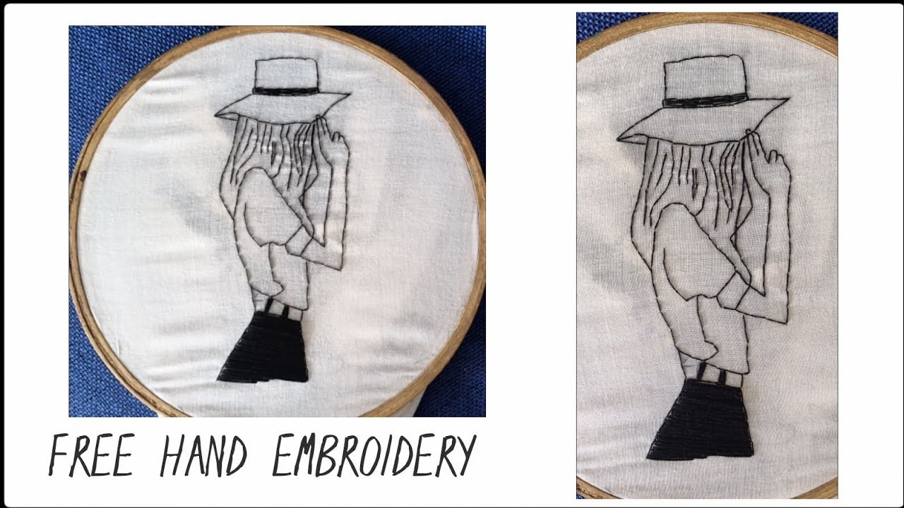 Girl Drawing With Hand Embroidery | Hand Embroidery Design | passion IN ...