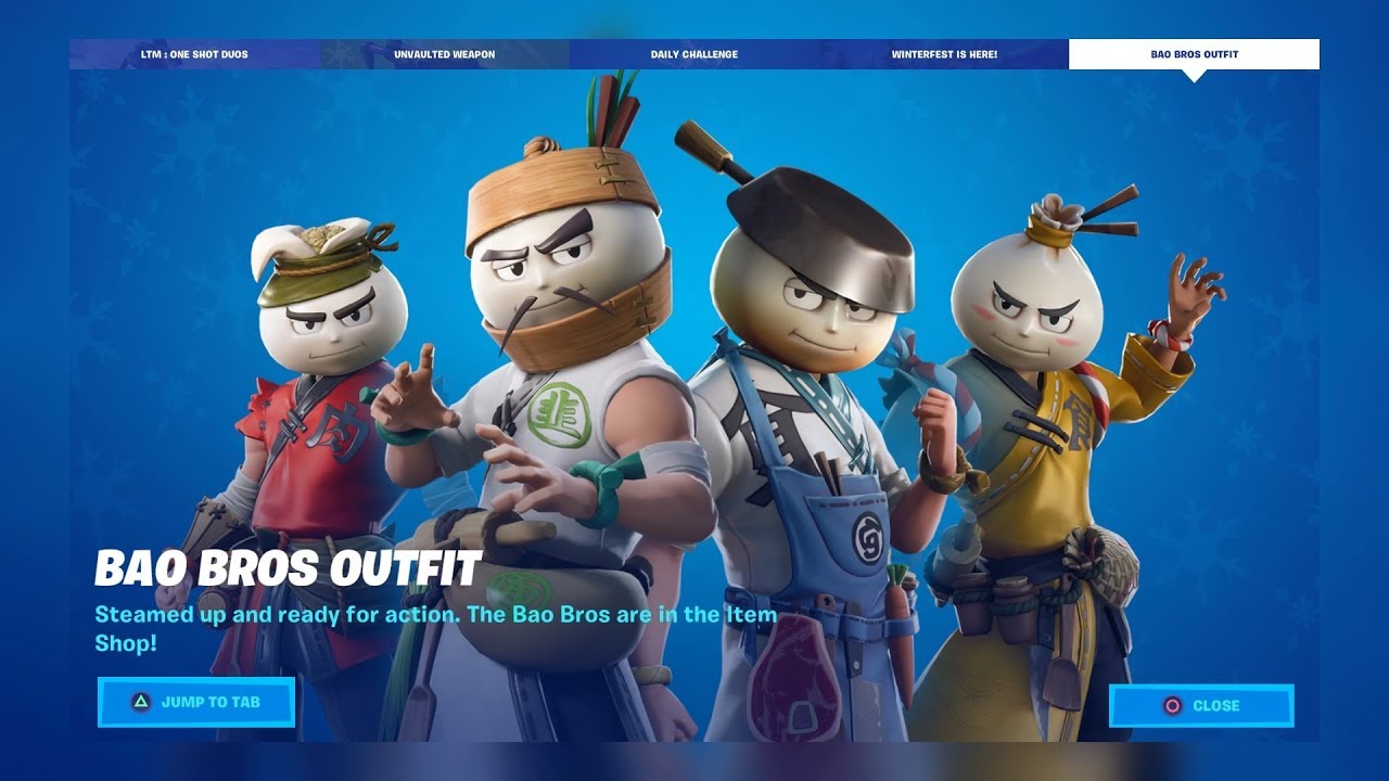 New Bao Bros Skins & Day 12 Winterfest - Fortnite Live Stream - YouTube