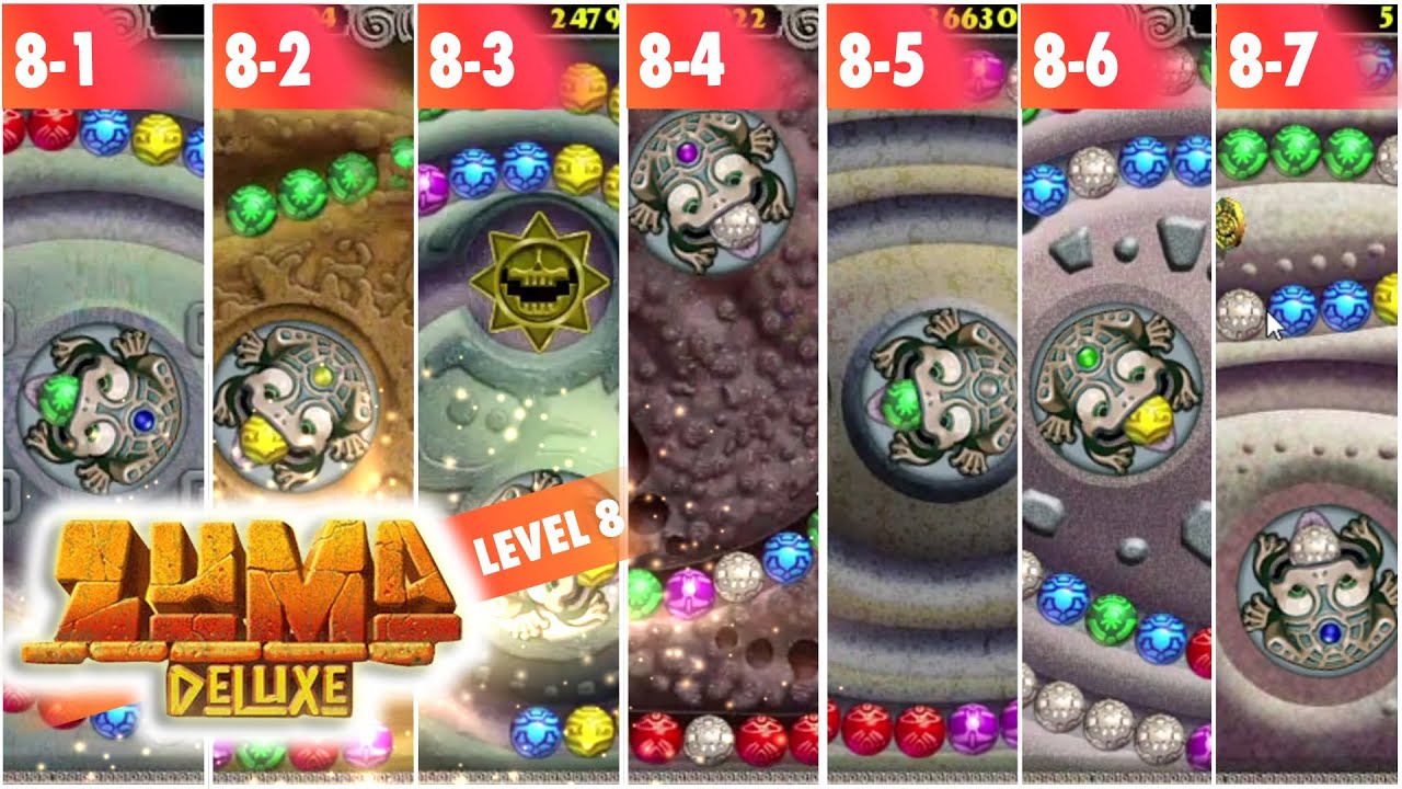 ZUMA DELUXE GAME 2023 | LEVEL 8 GAMEPLAY ALL LEVELS - YouTube