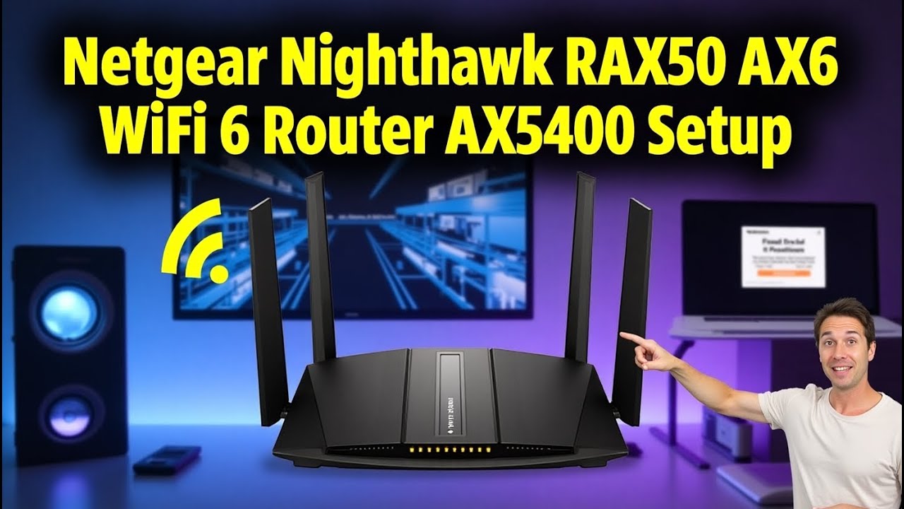 Netgear Nighthawk RAX50 AX6 WiFi 6 Router AX5400 - YouTube