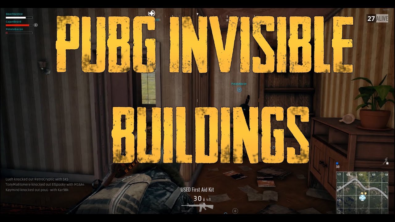 PUBG built in wallhacks (aka the invisible buildings bug) - YouTube