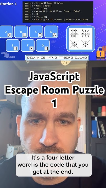 Solving a JavaScript Escape room puzzle on booleans - YouTube