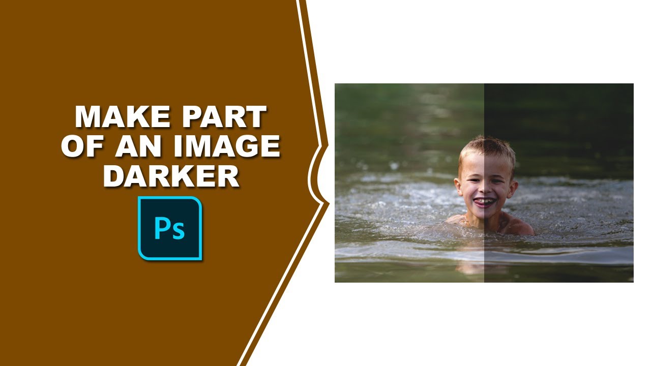 How to make part of an image darker in photoshop - YouTube