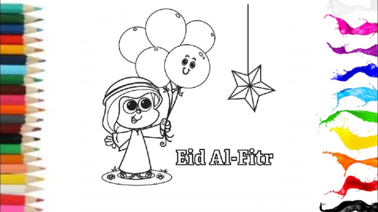 HOW DRAW EID UL FITER WISHES FOR KIDS/KIDS DRAWING - YouTube