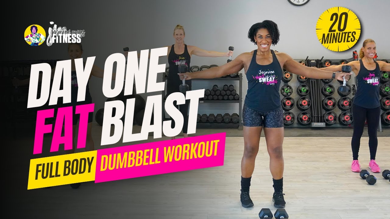 20-Minute Full Body Dumbbell Workout | Build Muscle & Burn Fat ...