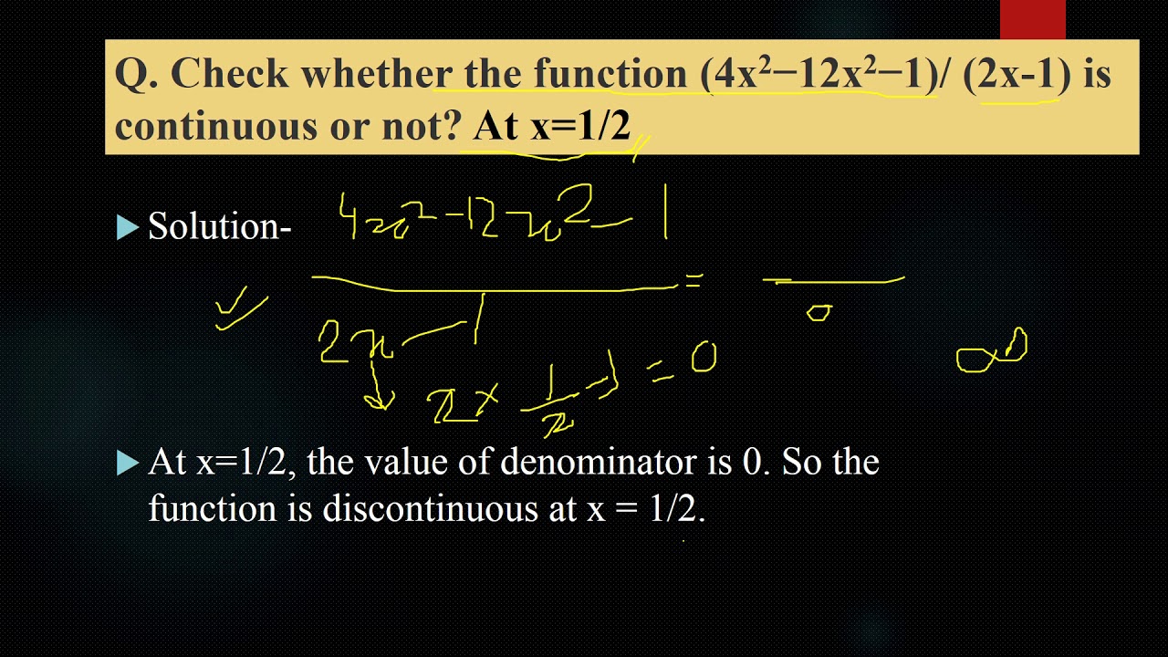 continuity and differentiability introduction - YouTube