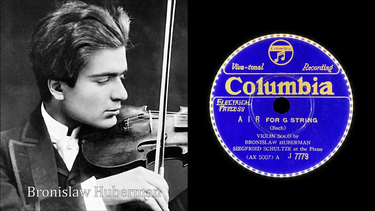 Air on the G String (1929) Bronislaw Huberman { 78rpm record } - YouTube
