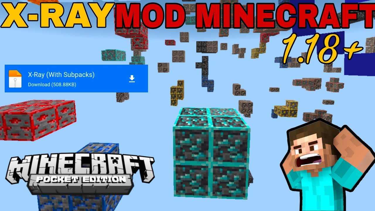MINECRAFT BEDROCK ADDITION X-RAY IN MINECRAFT PE 1.18 || JAVA X-RAY ...