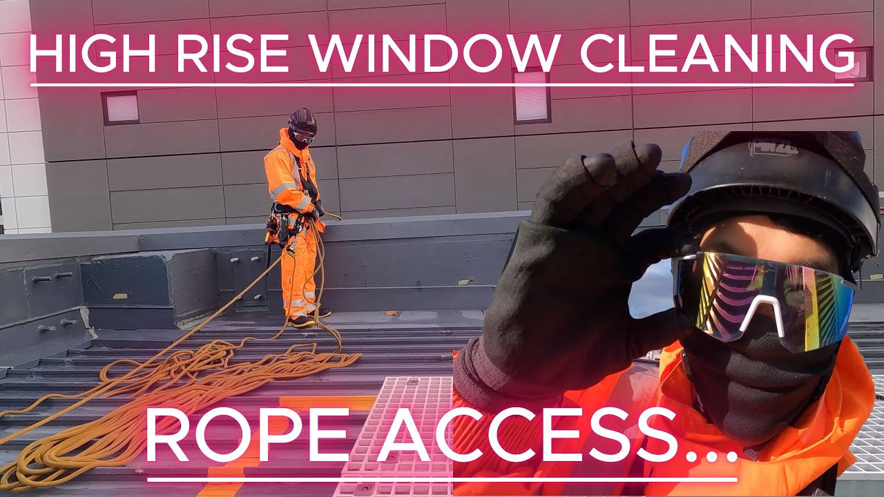 HIGH Rise window cleaning || Building Wash || Rope Access... # ...