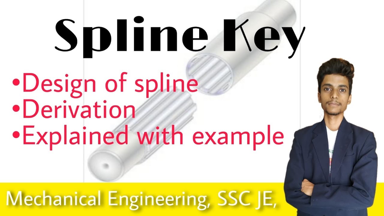 Spline Key | Design of spline | Derivation with example | In hindi ...