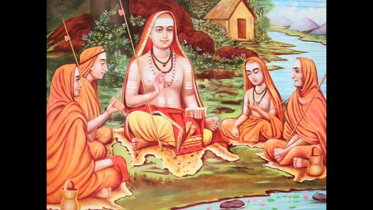 Drawing of Adi Shankaracharya - YouTube