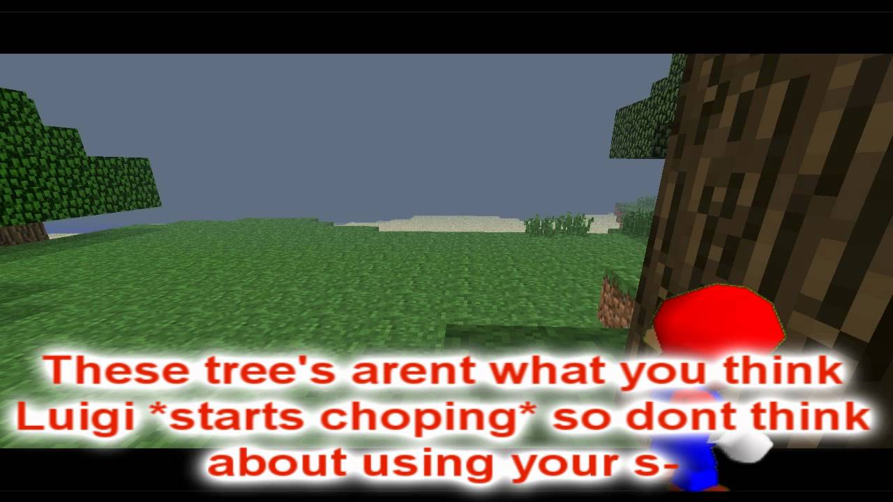 Mario Meets Minecraft Ep 1: Getting wood (SuperMario64) - YouTube