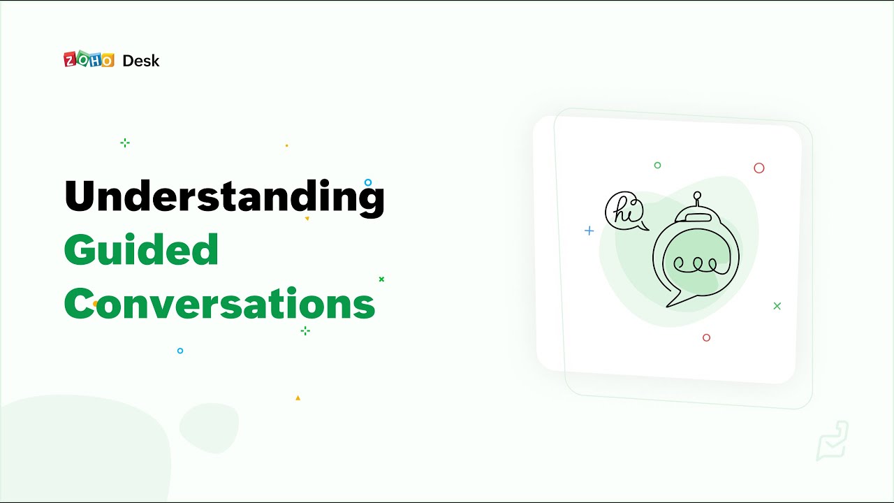 Building Blocks of Guided Conversation | Zoho Desk - YouTube