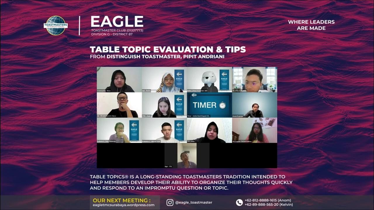 Table Topic Evaluation Tips By Distinguish Toastmaster Pipit table-topic-evaluation-tips-by-distinguish-toastmaster-pipit