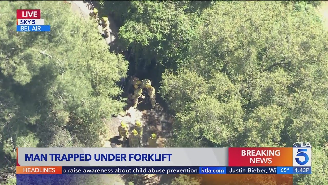 Man crushed to death by forklift in Bel Air - YouTube