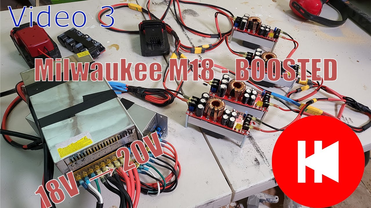 2X Milwaukee M18 Plug-in inverters build project - Video 3 (Boost and ...