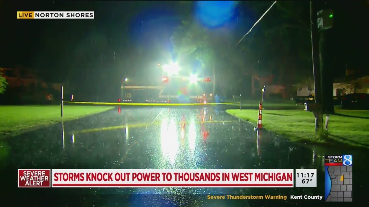 Power outages after storm moves through - YouTube