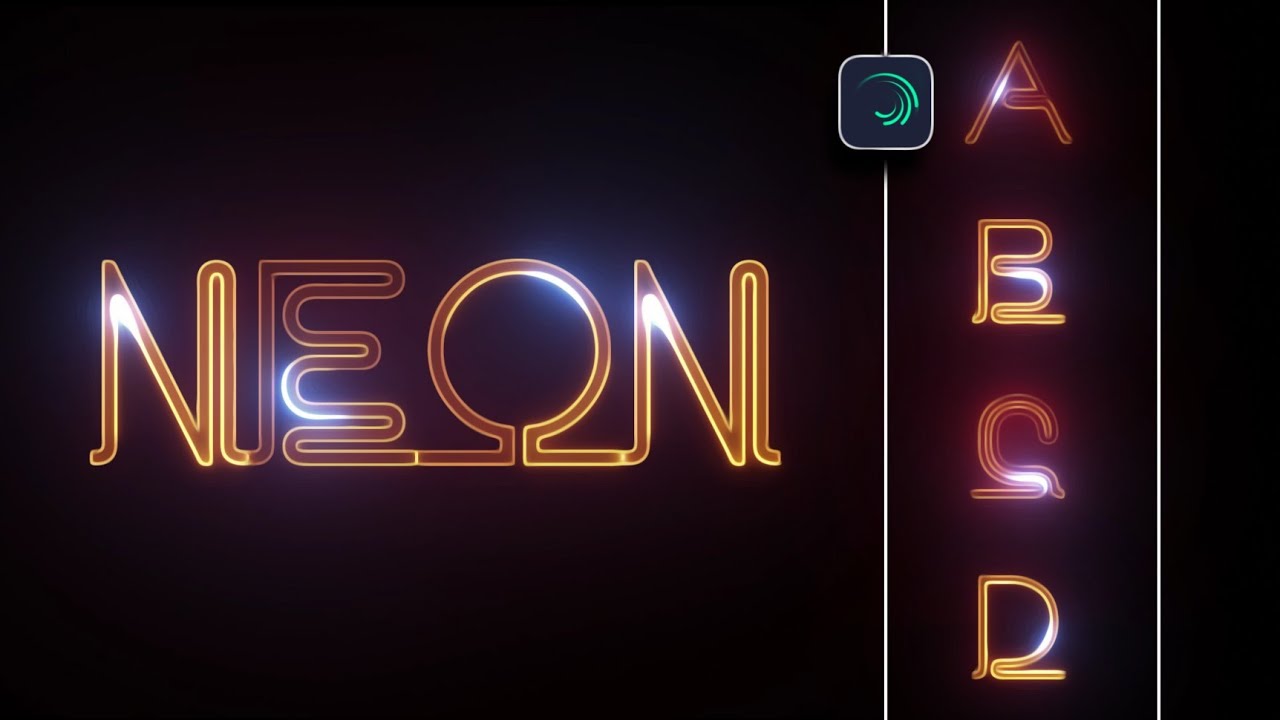 Neon Text For Alight Motion || Free Text Preset For Android - YouTube