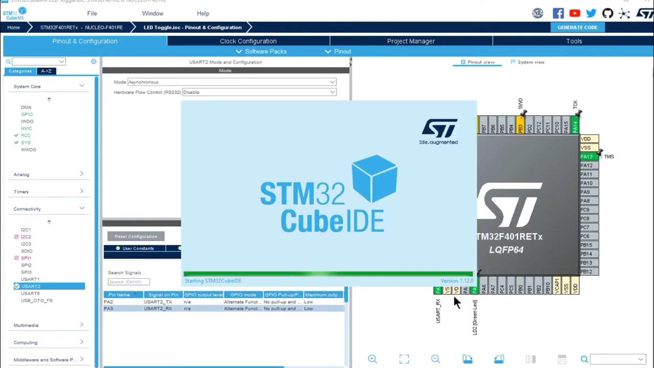 LED BLINK | CODING URDU | HINDI |STM32 |STM33CUBEMX - YouTube