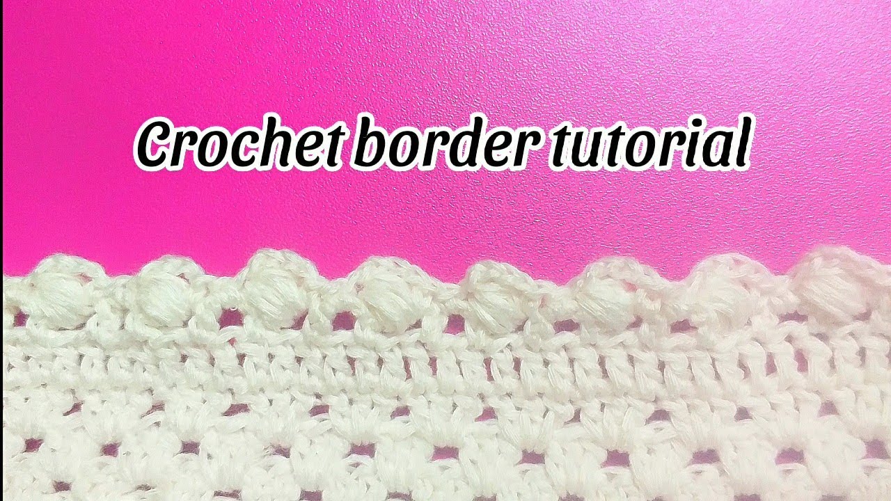 crochet border tutorial #crochetedging #crochetborder #কুশি # ...