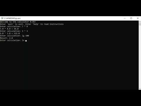 Python pyCalc1 - Command line calculator || Komandrindas kalkulators ...
