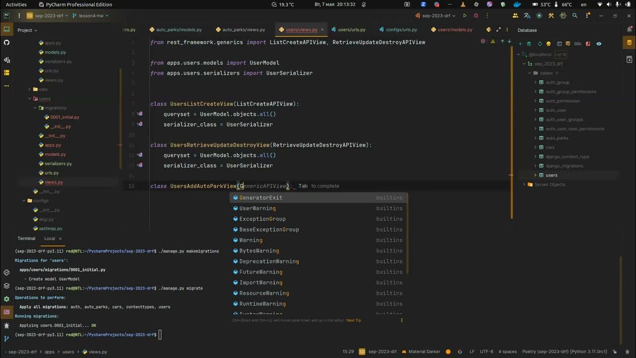 Python drf - 4 hw - YouTube