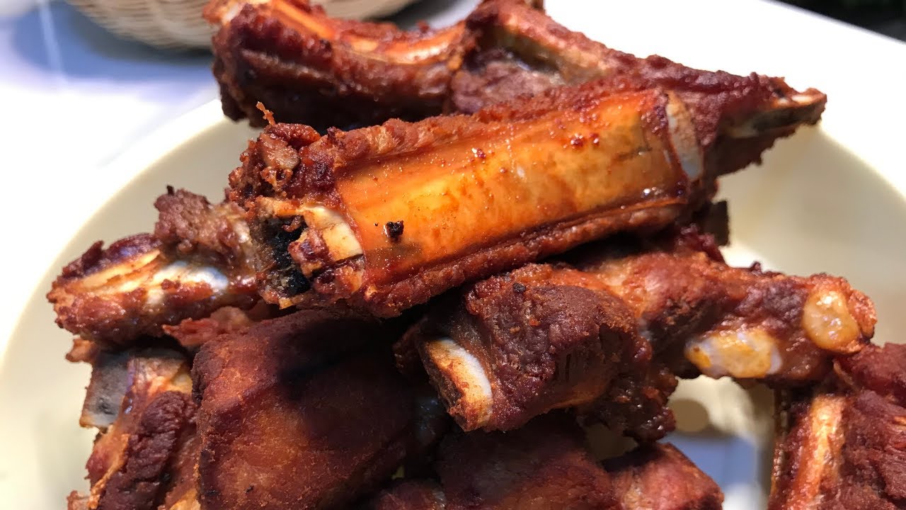 Yummy cooking pork ribs and stir fry pork with basil recipe | Dary ...