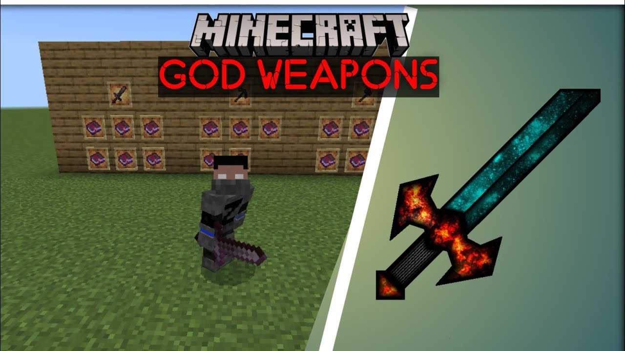 God Weapons For Minecraft Pe/Java || Minecraft God Weapons || 1.20 ...