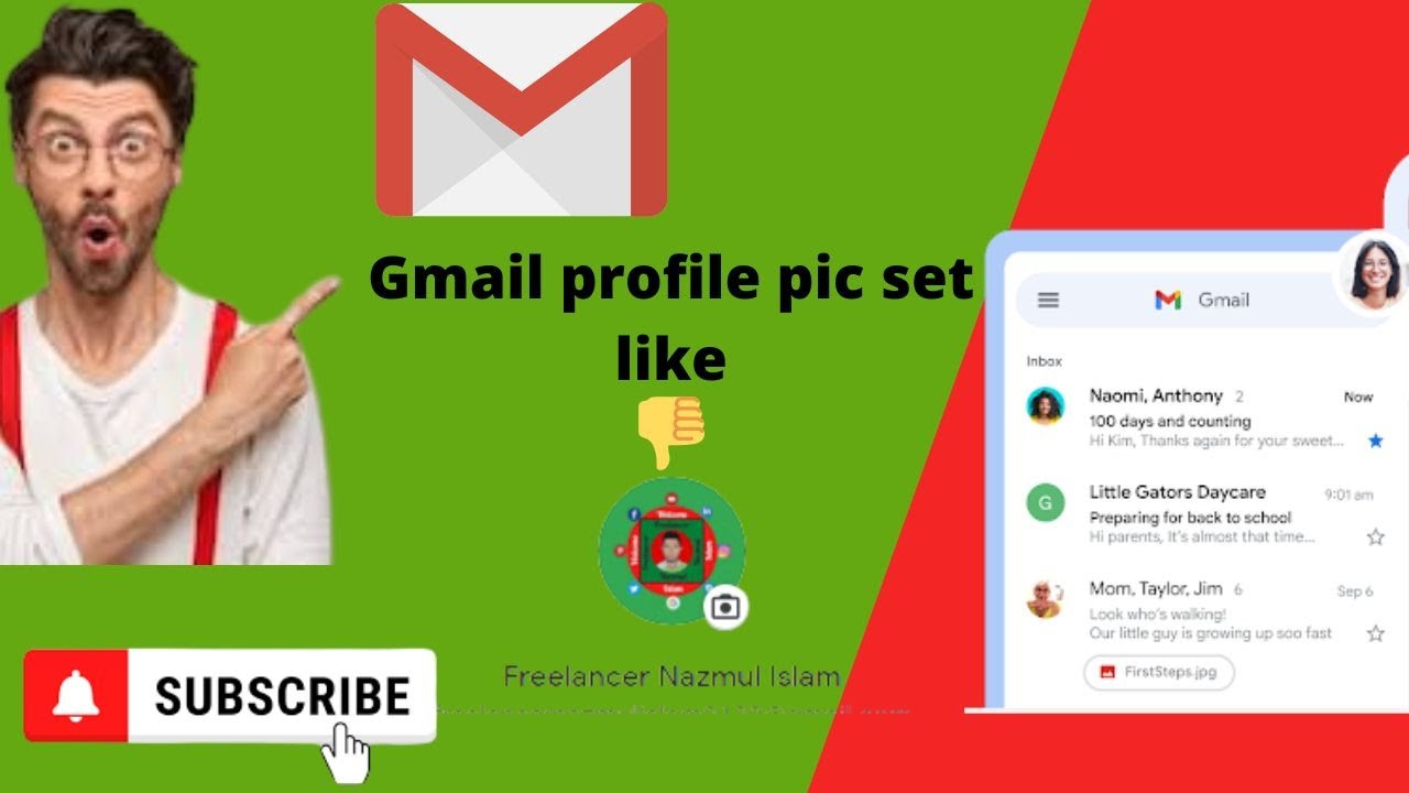 Gmail profile pic set - YouTube